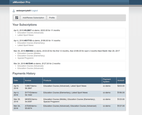 aMember Pro Features